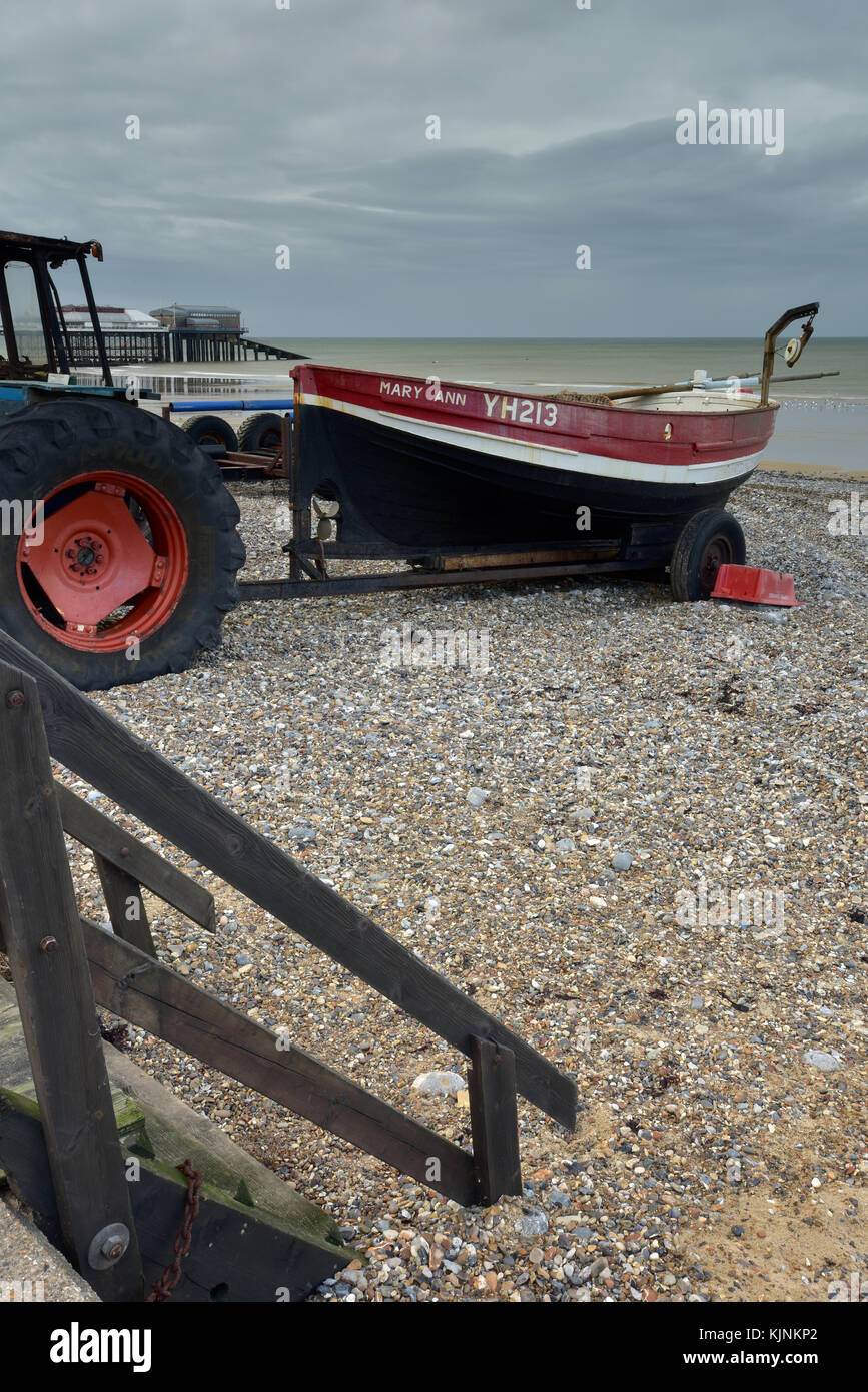 Traditional crab fishing boats. And launching tractors used by the ...