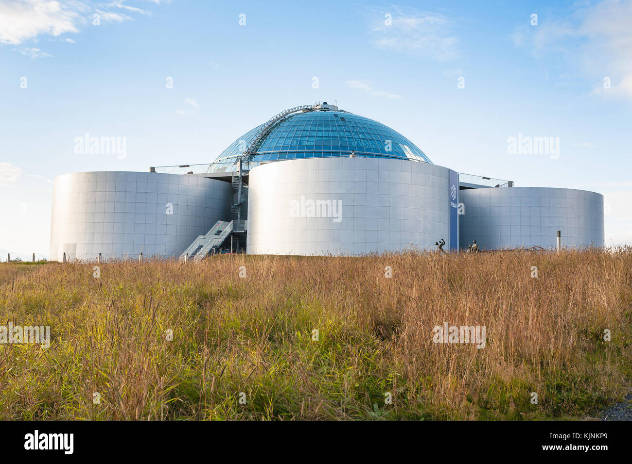 REYKJAVIC, ICELAND - SEPTEMBER 7, 2017: exterior of Perlan (The Pearl ...