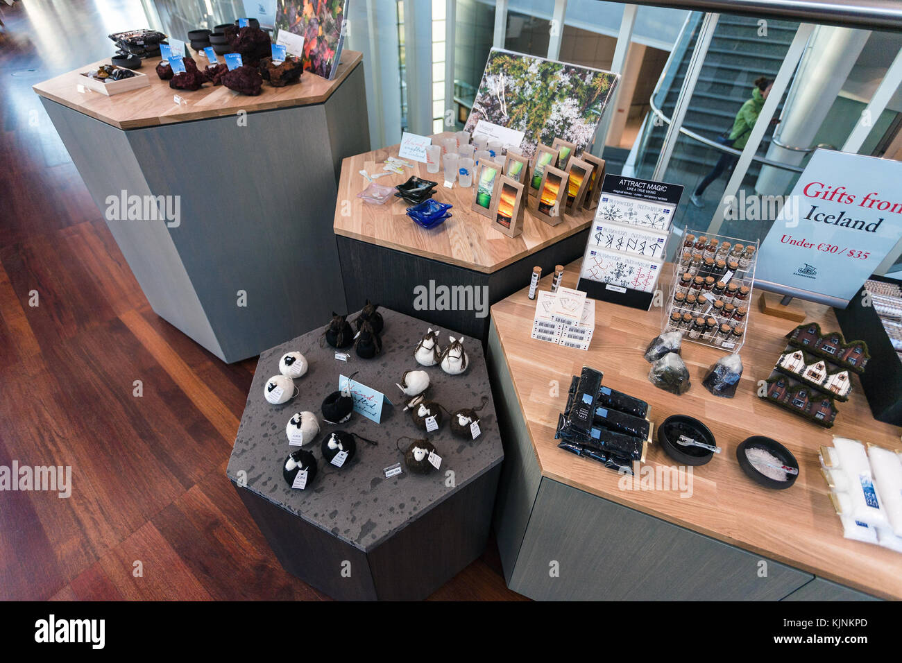 REYKJAVIC, ICELAND - SEPTEMBER 7, 2017: icelandic souvenirs in shop of ...