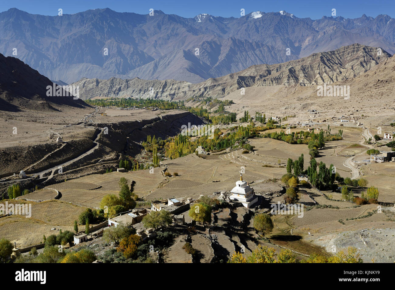 View from Likir monastery or Likir Gompa, Likir, Ladakh, Jammu and ...
