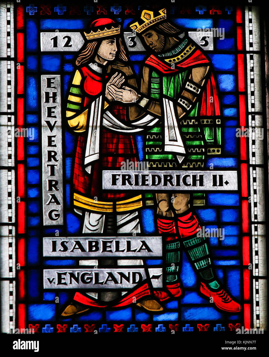 Stained Glass in Wormser Dom in Worms, Germany, depicting the wedding ...