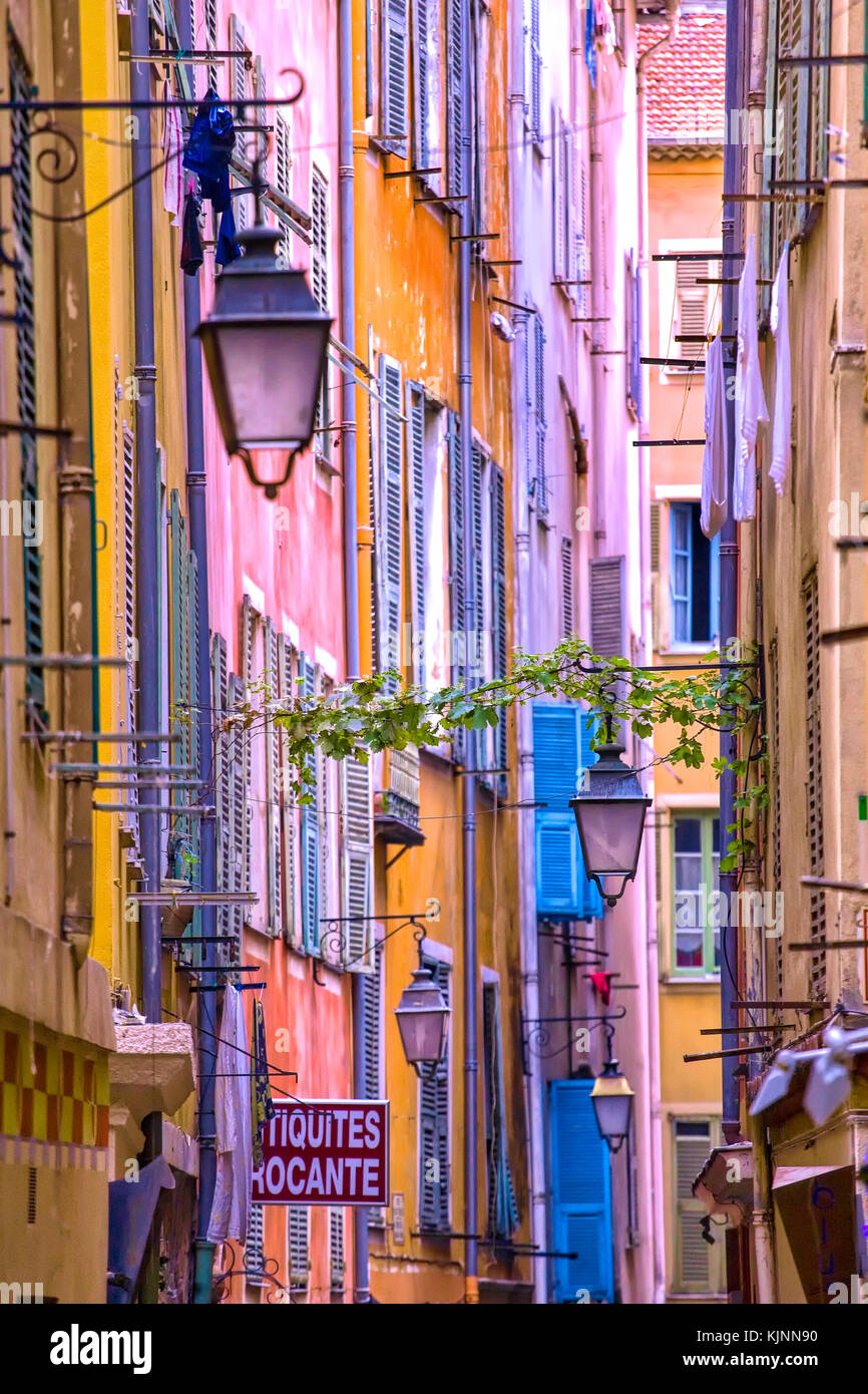 Houses in the old Nice Stock Photo - Alamy