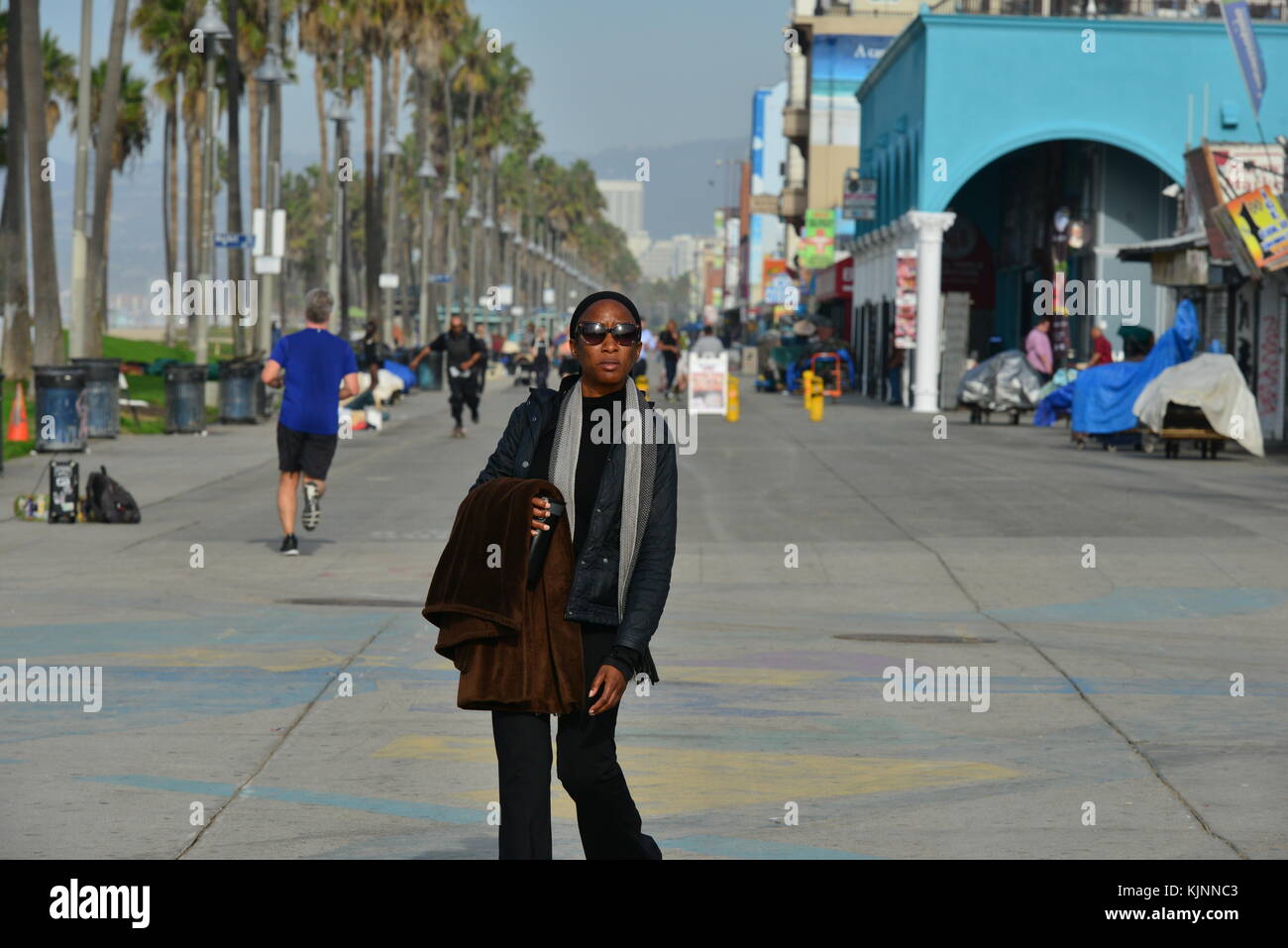The promenade at Venice beach in California Stock Photo - Alamy