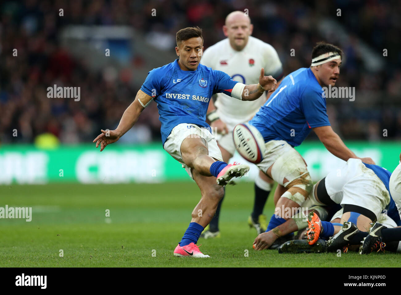 Samoa's Tim Nanai-Williams in action during the Autumn International at ...