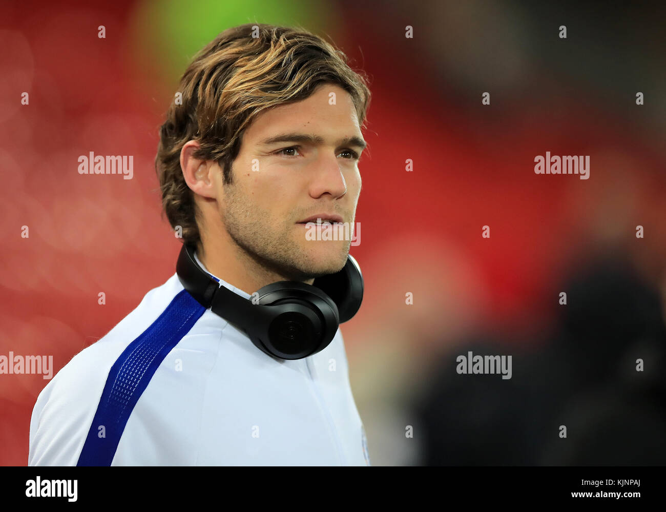 Chelsea's Marcos Alonso before before the Premier League match at ...