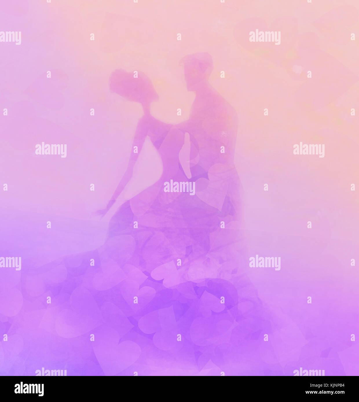 Wedding dancing couple card Stock Photo - Alamy