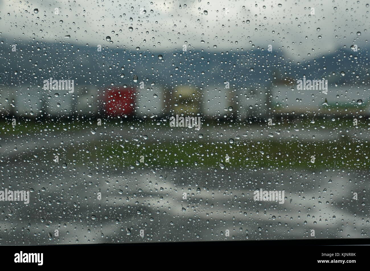 Rain covered window Stock Photo - Alamy