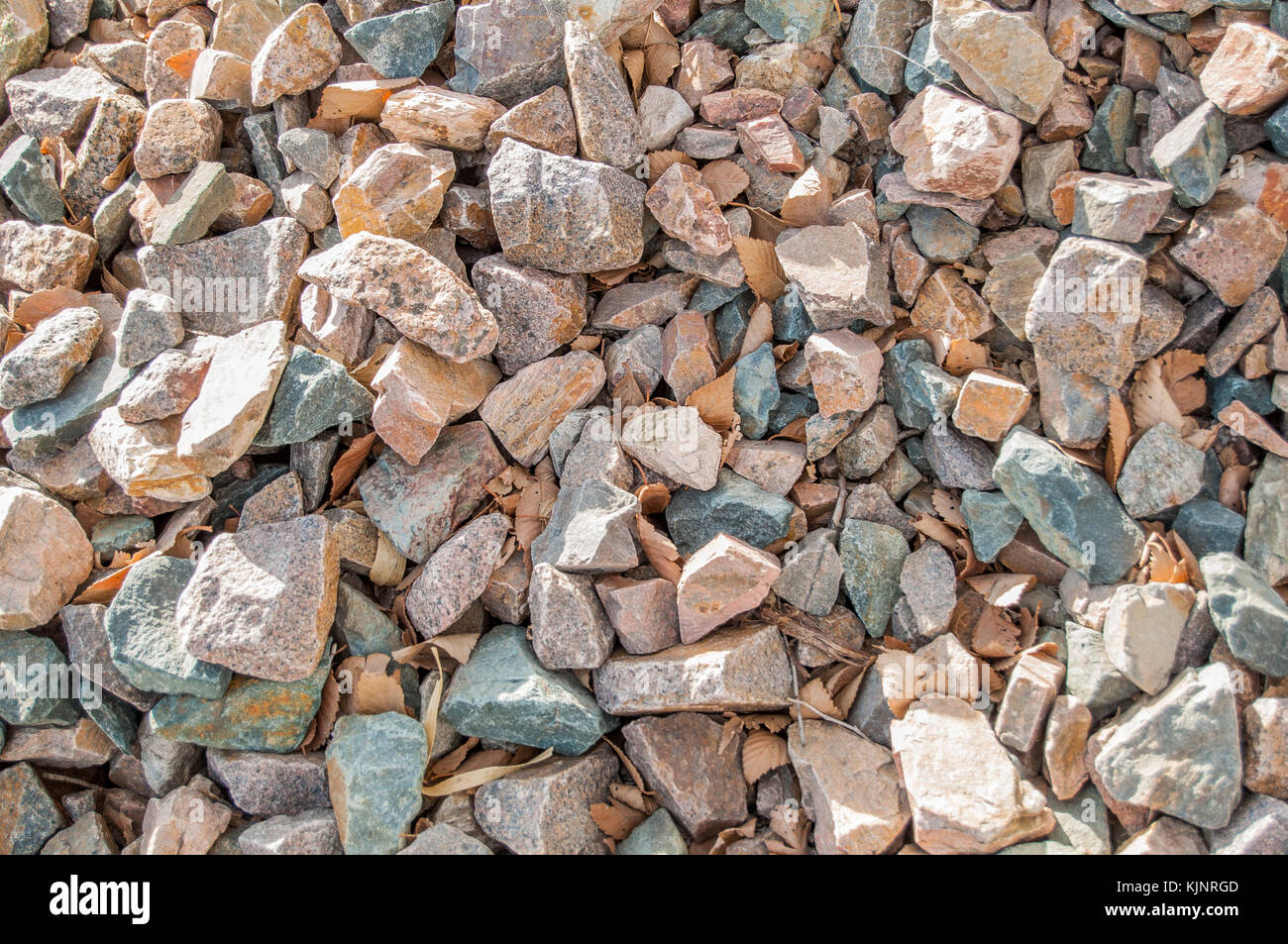 Crushed stones used for landscaping in a close-up view Stock Photo - Alamy