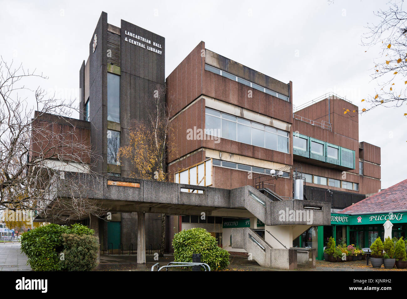 The Brutalist Lancastrian Hall and Central Library, Swinton, Greater ...