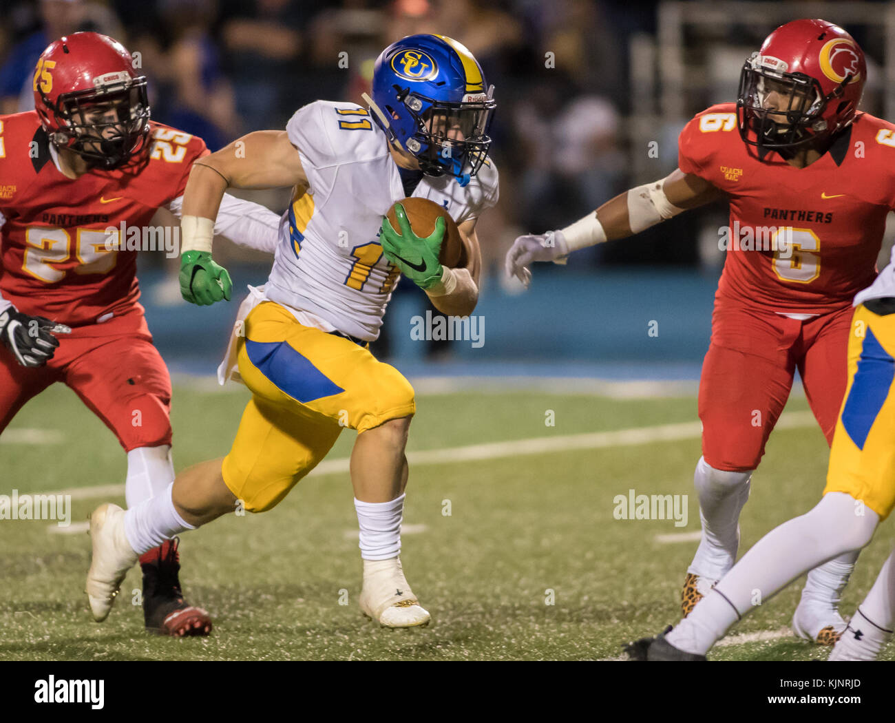 Football action with Sutter vs. Chico High School in Chico, California ...