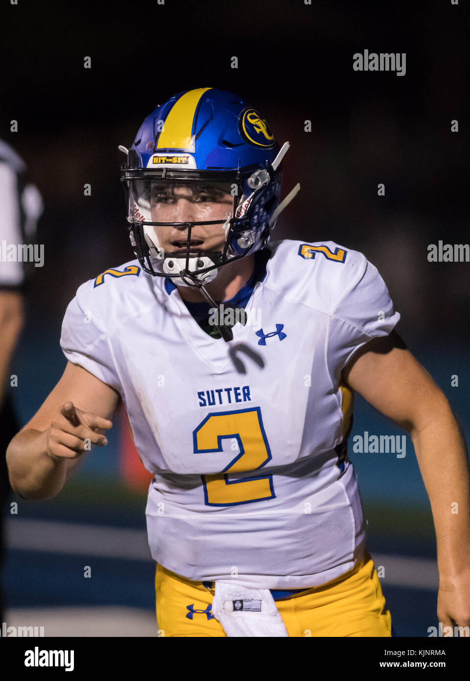 Football action with Sutter vs. Chico High School in Chico, California ...