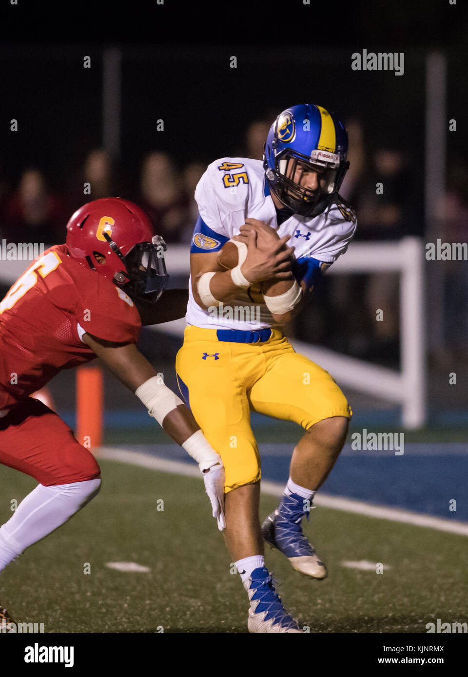 Football action with Sutter vs. Chico High School in Chico, California ...