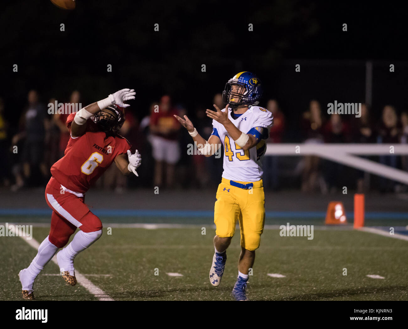 Football action with Sutter vs. Chico High School in Chico, California ...