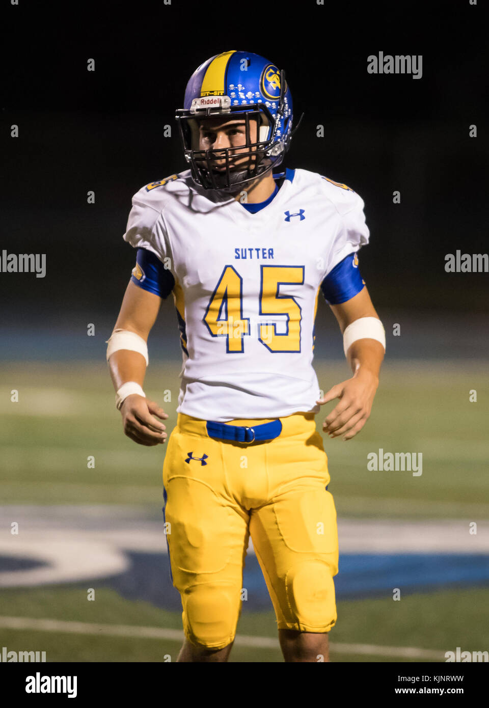 Football action with Sutter vs. Chico High School in Chico, California ...