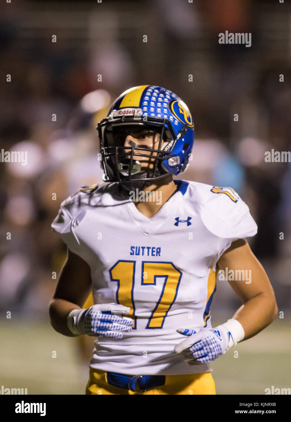 Football action with Sutter vs. Chico High School in Chico, California ...