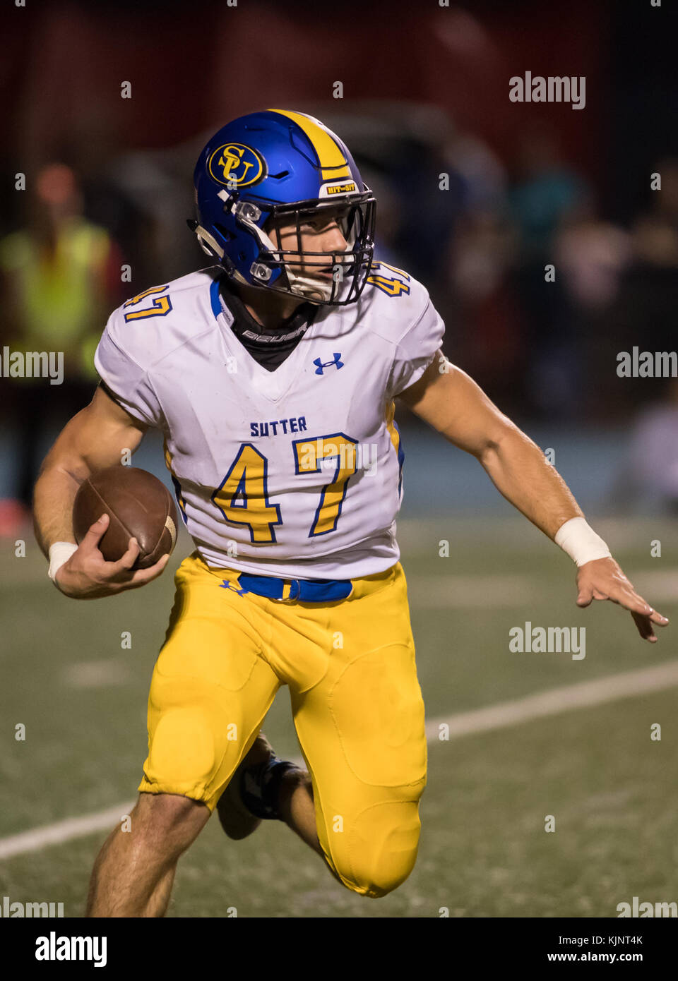Football action with Sutter vs. Chico High School in Chico, California ...