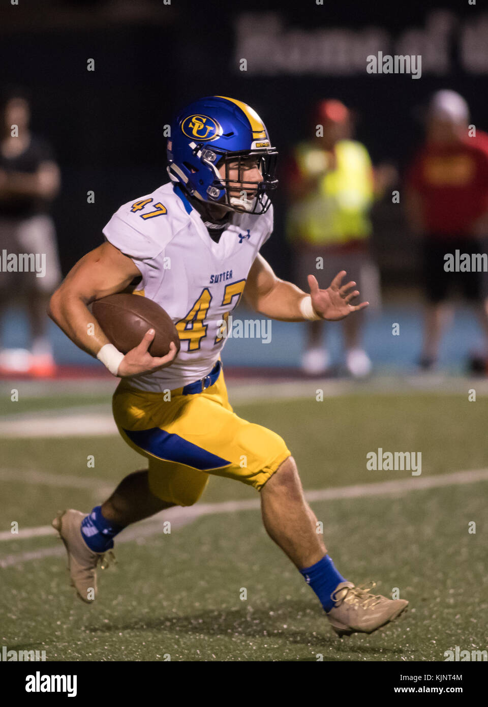 Football action with Sutter vs. Chico High School in Chico, California ...
