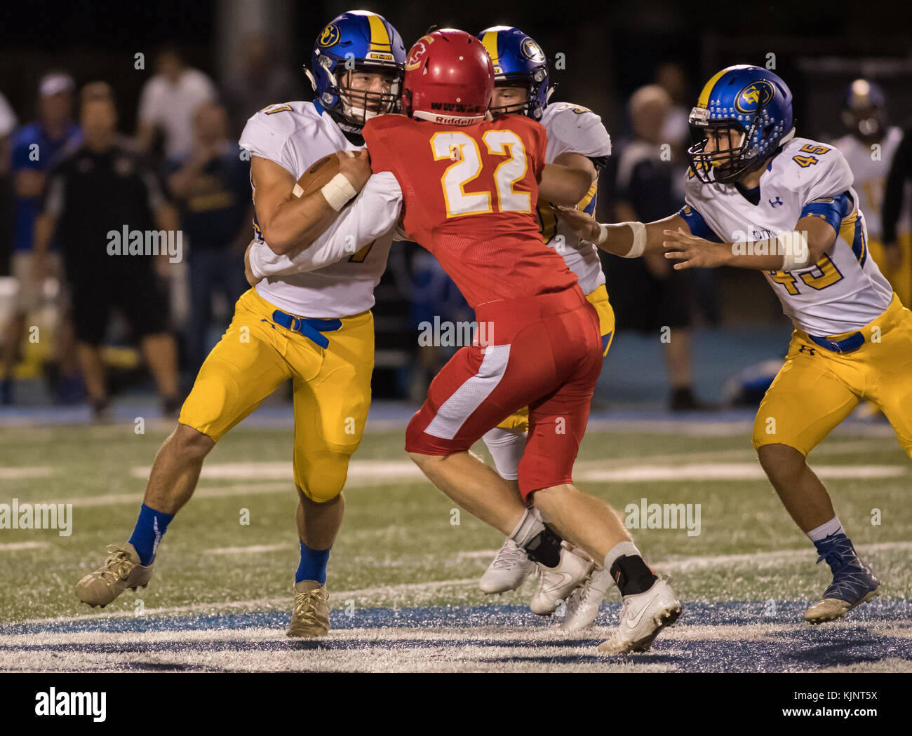 Football action with Sutter vs. Chico High School in Chico, California ...