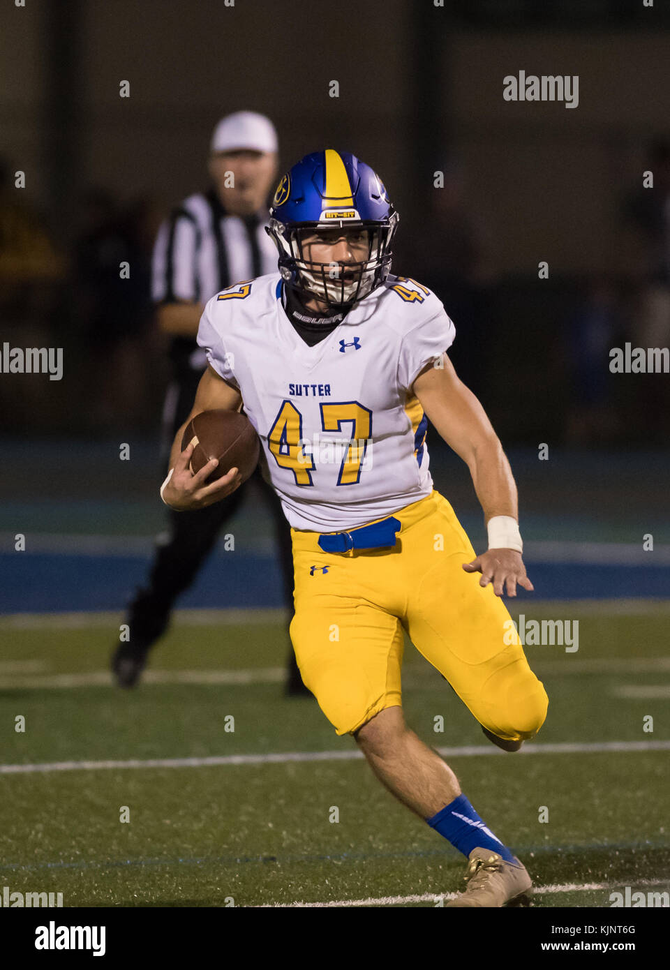 Football action with Sutter vs. Chico High School in Chico, California ...