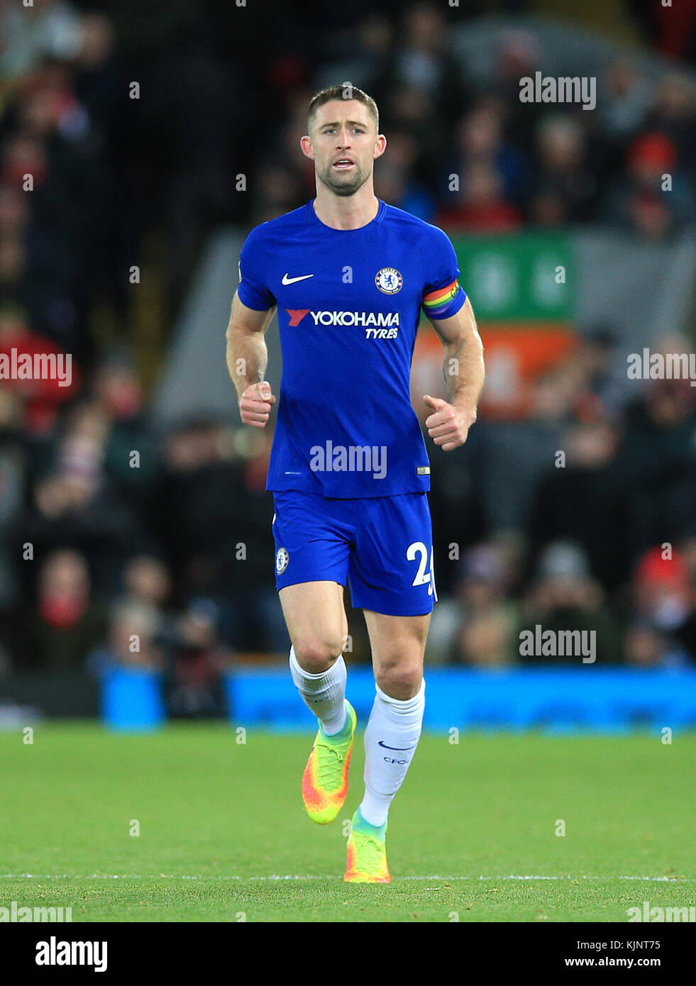 Chelsea's Gary Cahill during the Premier League match at Anfield ...