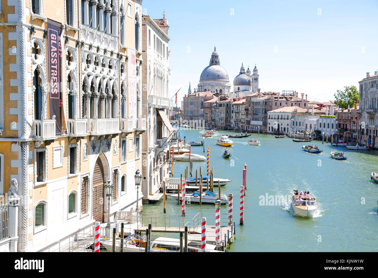 Venice, Italy: landscapes of main monuments and colorful facades with ...