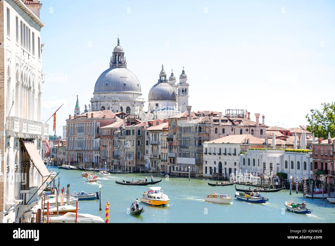 Venice, Italy: landscapes of main monuments and colorful facades with ...