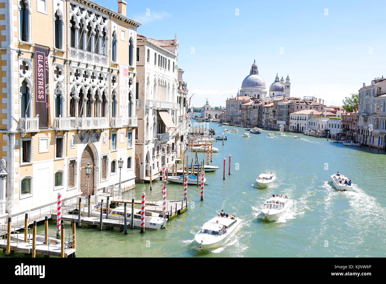 Venice, Italy: landscapes of main monuments and colorful facades with ...