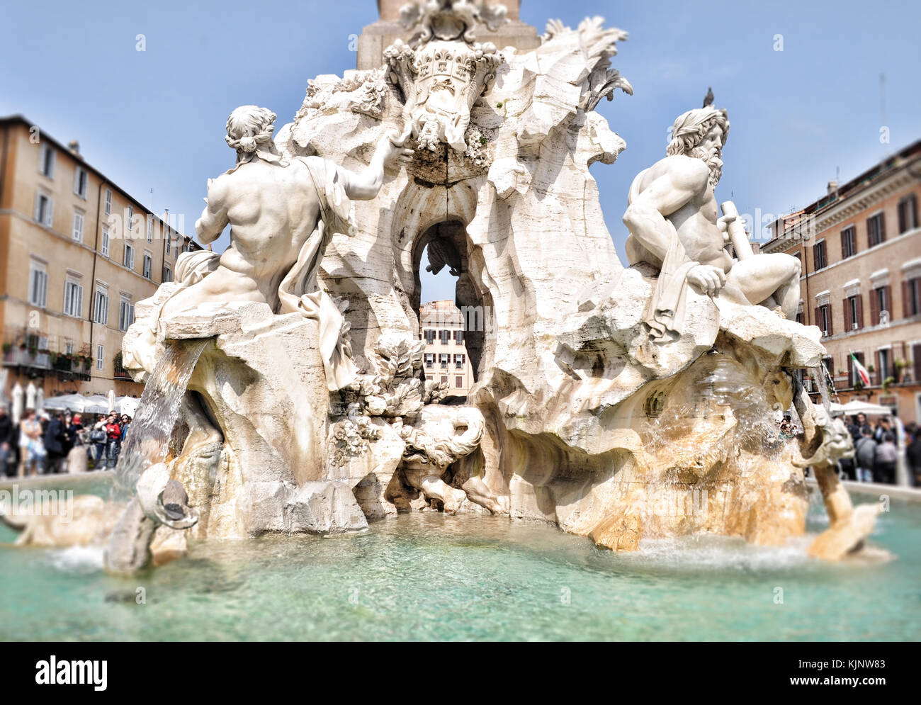 Fountain of Four Rivers in Piazza Navona, Rome, Italy Stock Photo - Alamy