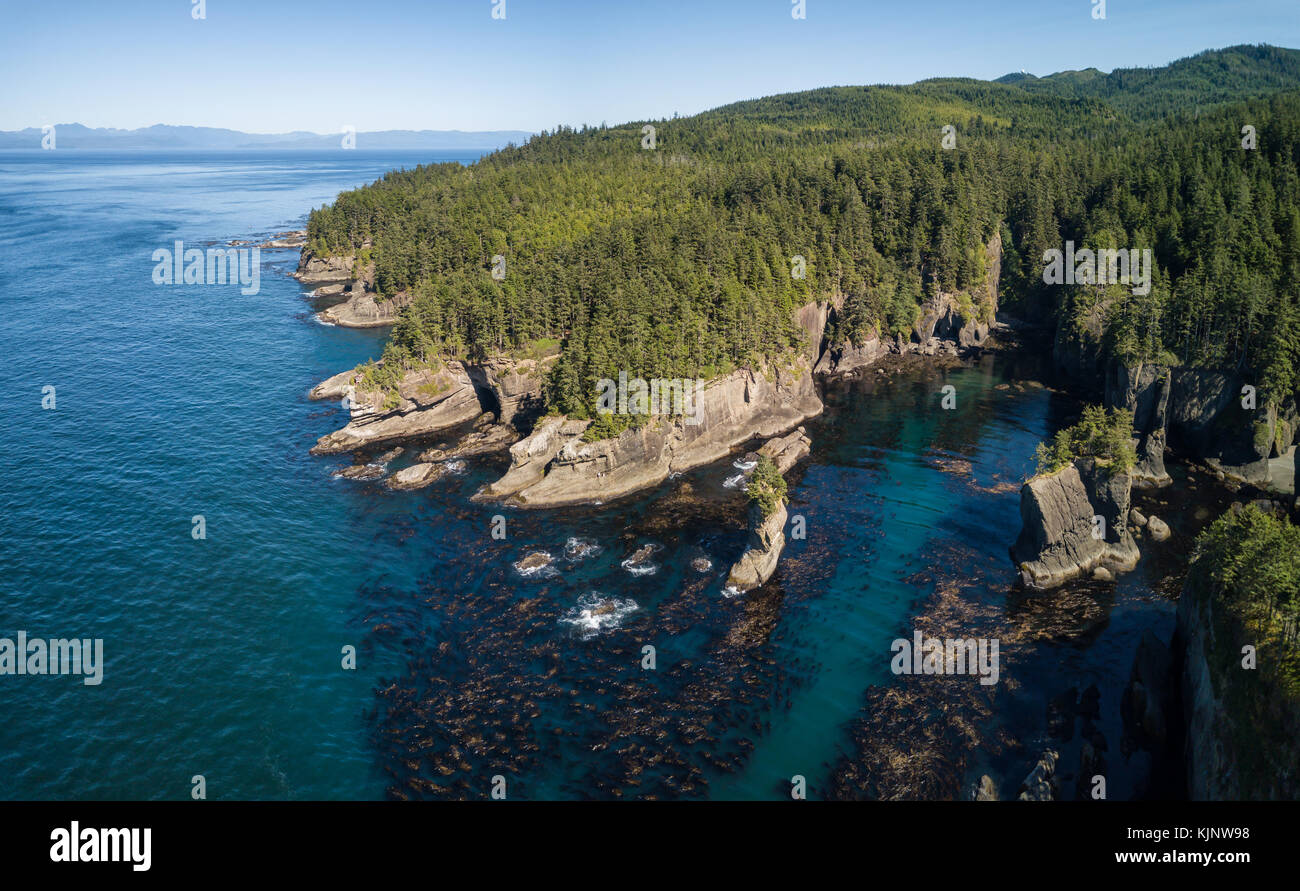 Beautiful natural panoramic aerial view of a scenic landscape at the ...