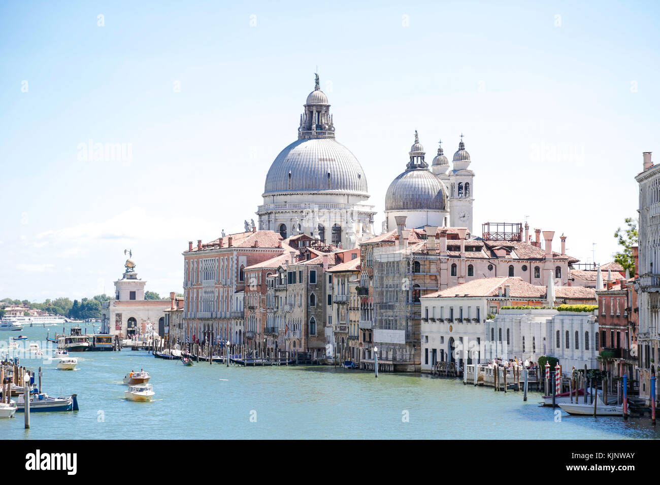 Venice, Italy: landscapes of main monuments and colorful facades with ...