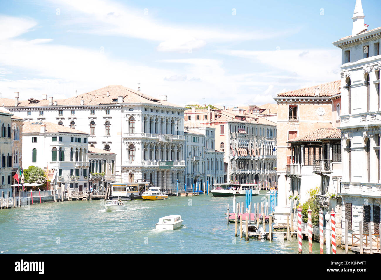 Venice, Italy: landscapes of main monuments and colorful facades with ...