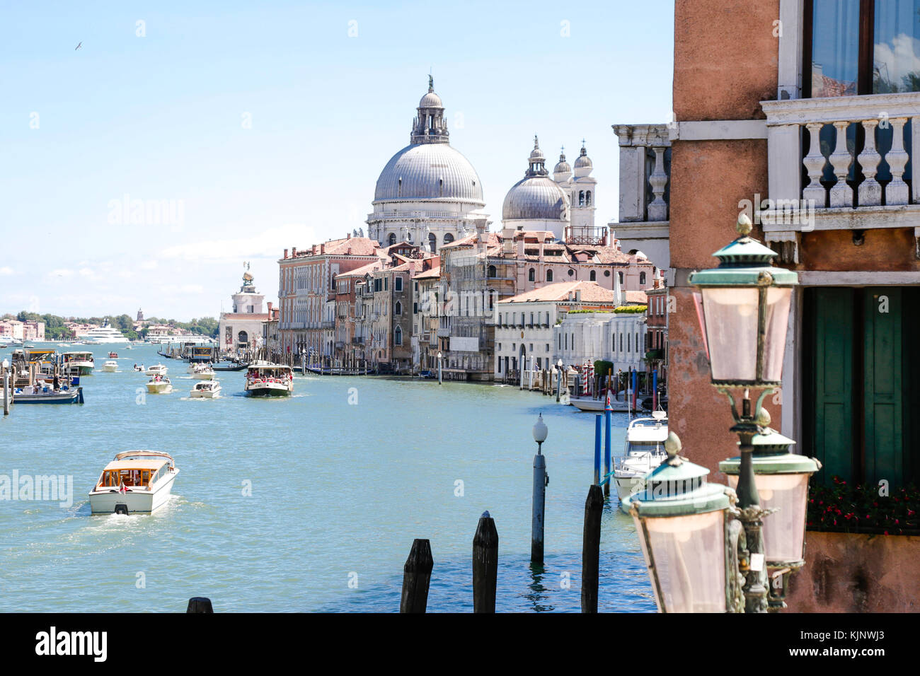 Venice, Italy: landscapes of main monuments and colorful facades with ...