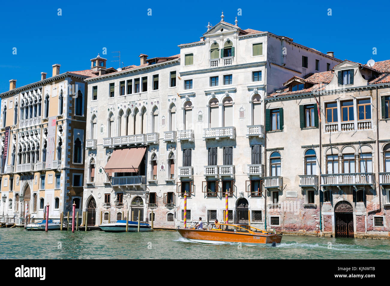 Venice, Italy: landscapes of main monuments and colorful facades with ...