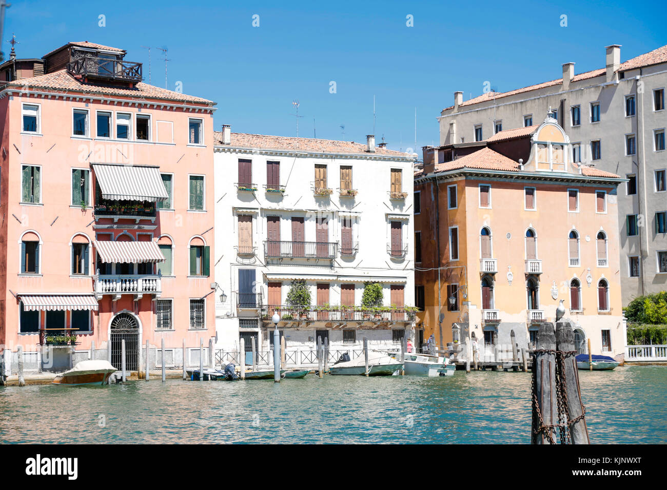 Venice, Italy: landscapes of main monuments and colorful facades with ...