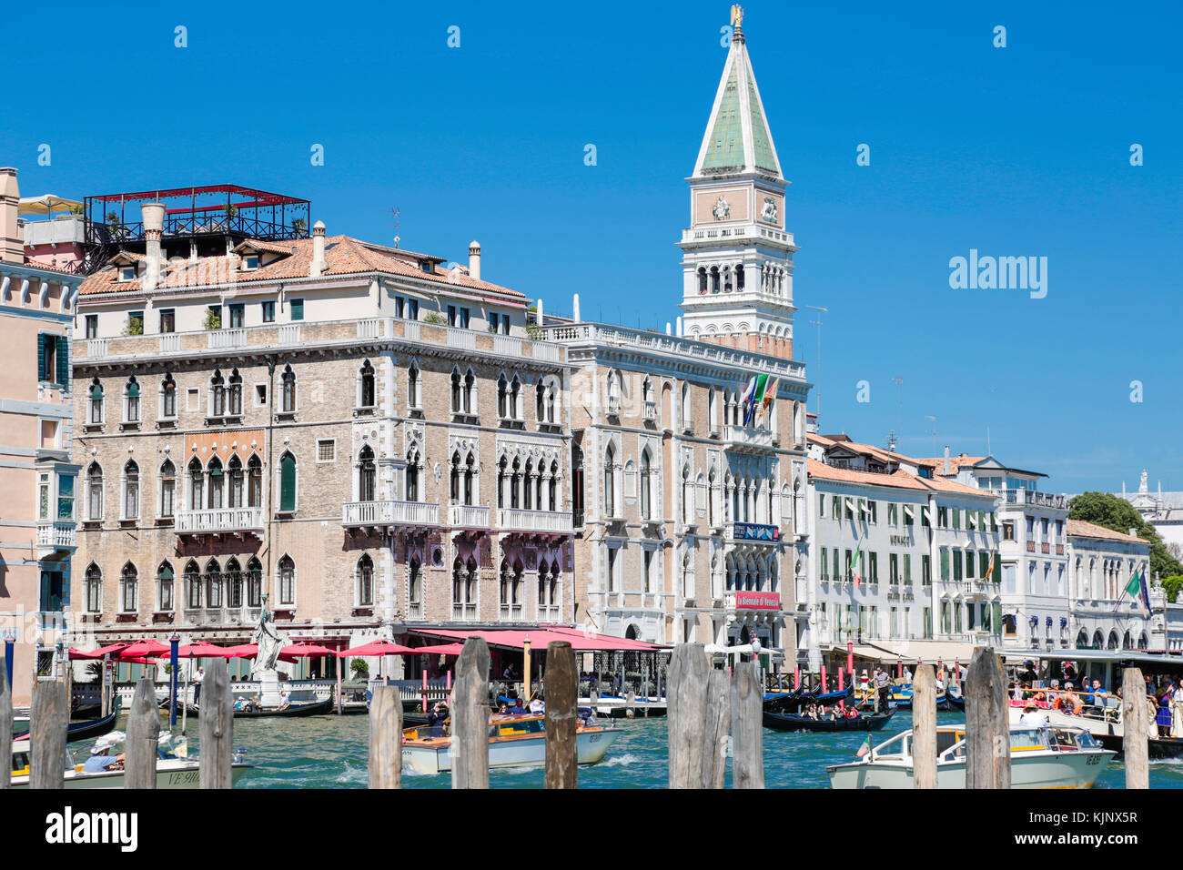 Venice, Italy: landscapes of main monuments and colorful facades with ...