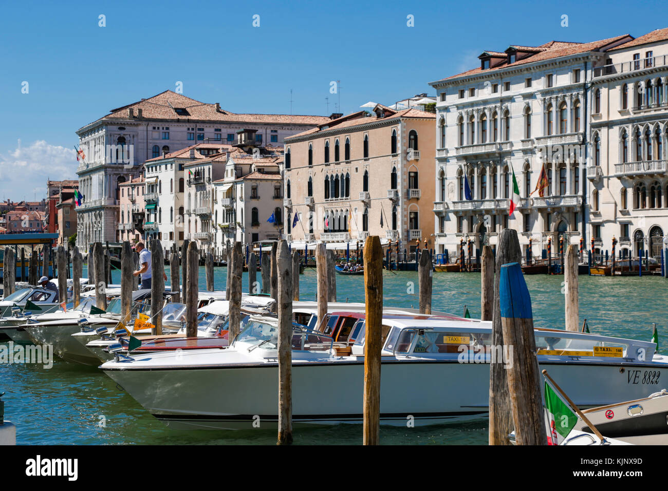Venice, Italy: landscapes of main monuments and colorful facades with ...