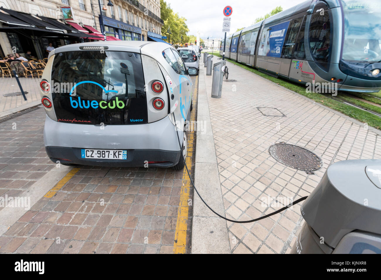 Blue cub electric car being charged hi-res stock photography and images ...