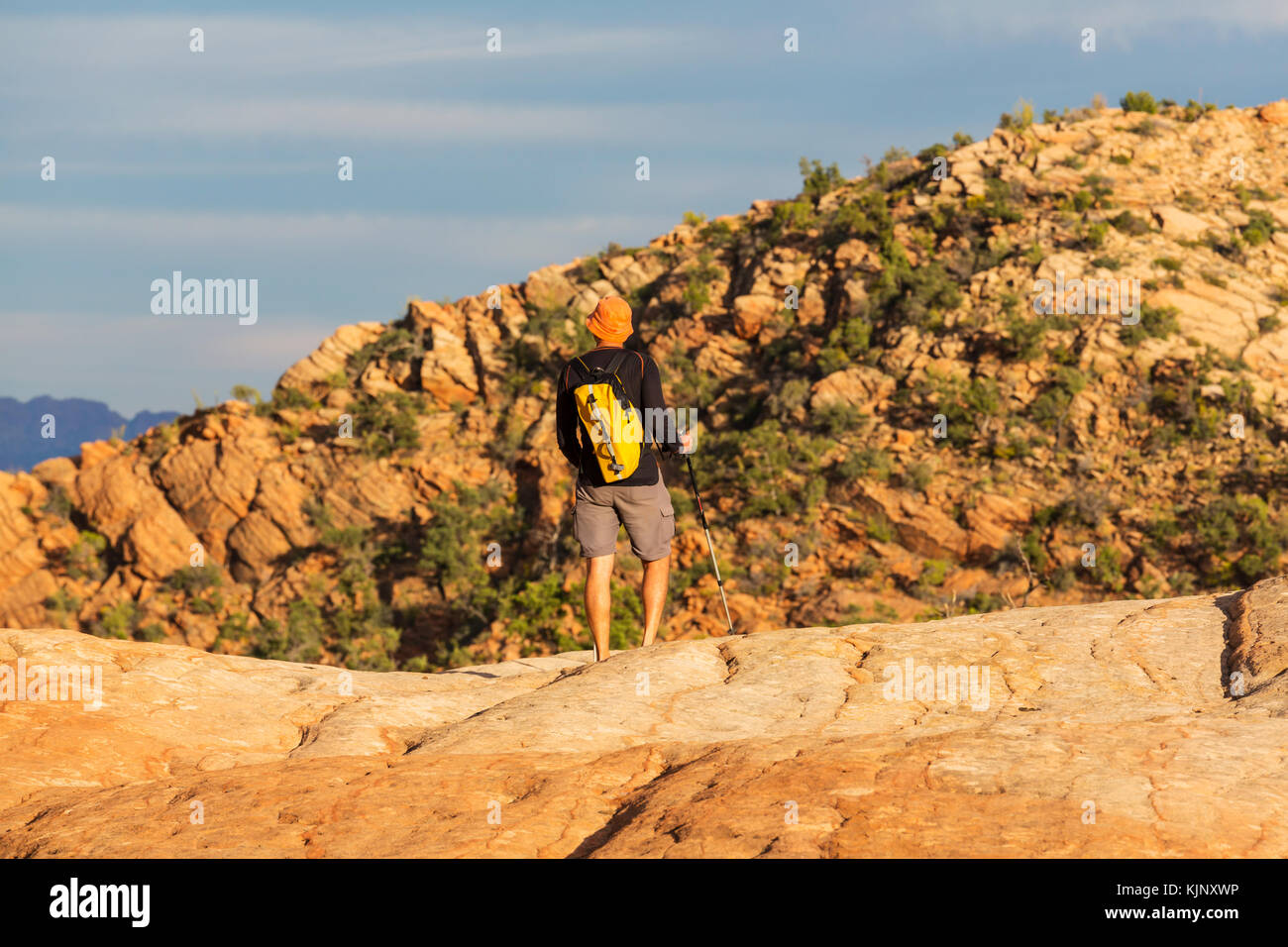 Hike in Utah mountains Stock Photo - Alamy