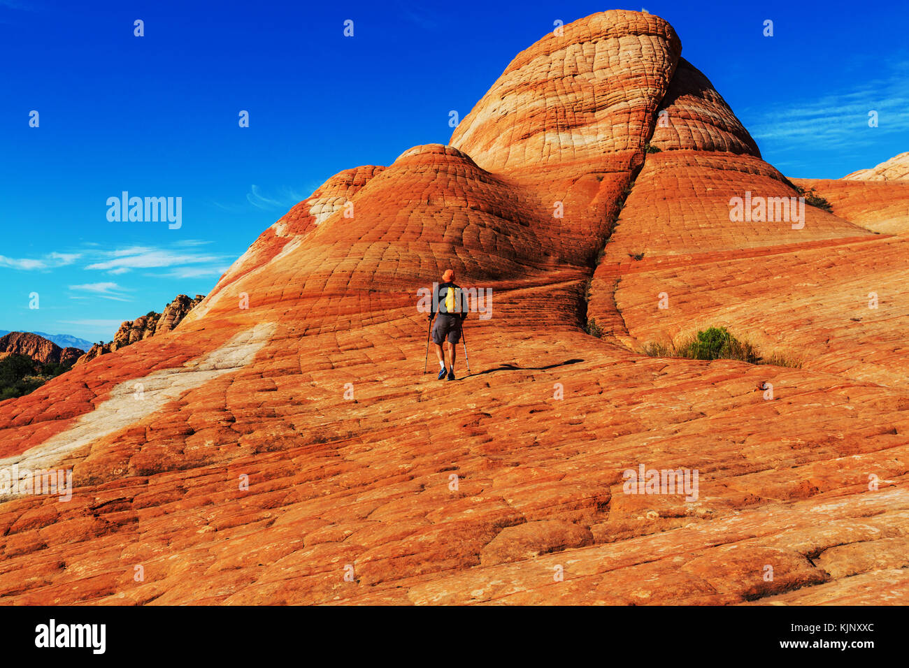 Hike in Utah mountains Stock Photo - Alamy