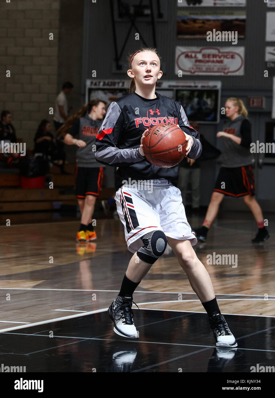 Girls Basketball Action With Arcata Vs Foothill High School In Palo