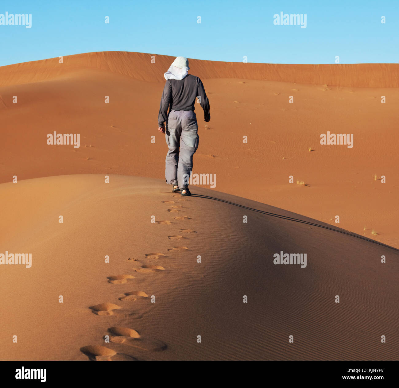 Hike in desert Stock Photo - Alamy