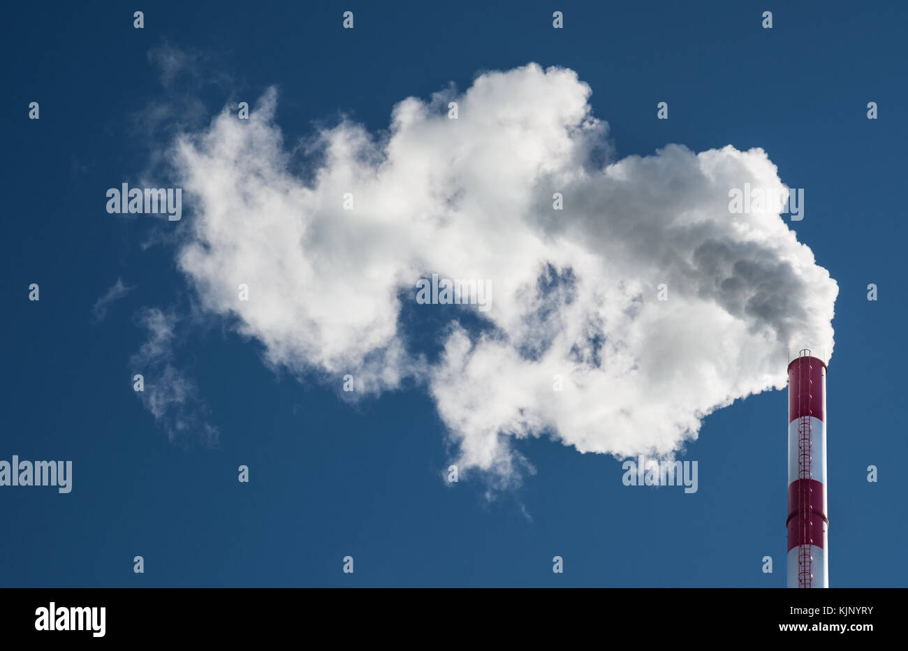 Industrial smokestack in wind hi-res stock photography and images - Alamy
