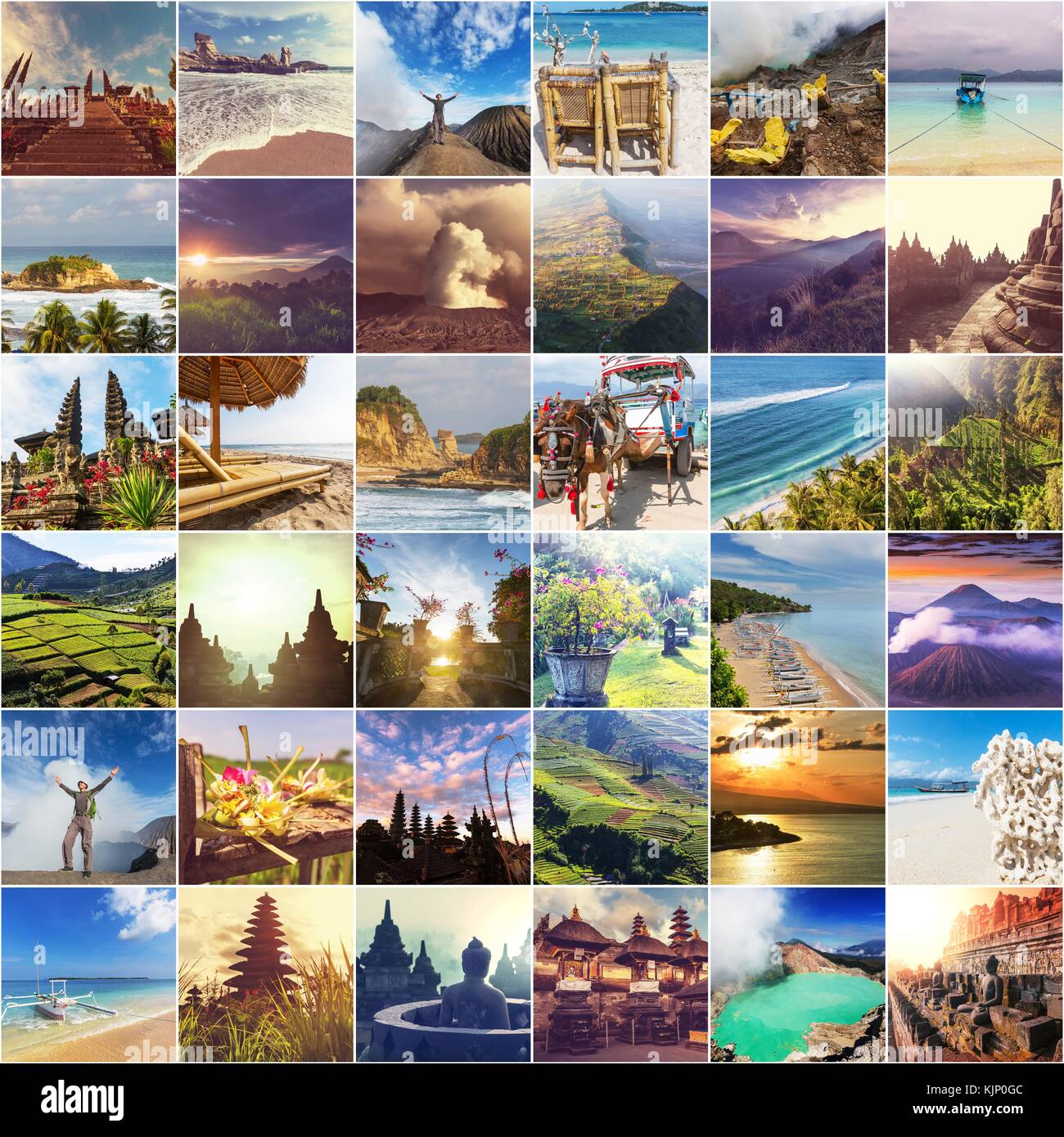 Indonesia theme collage Stock Photo - Alamy