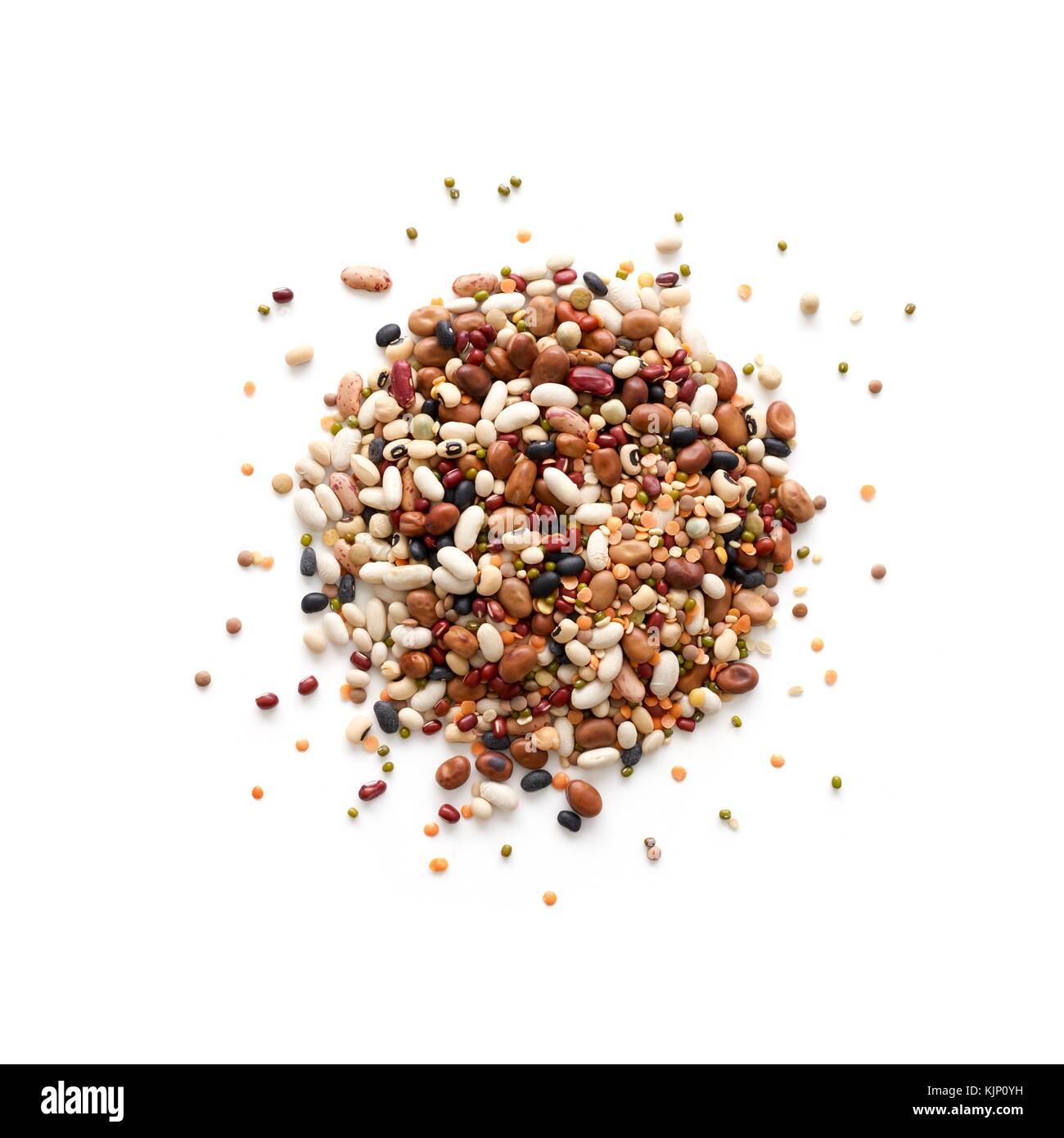 Mixed pulses against a white background Stock Photo - Alamy