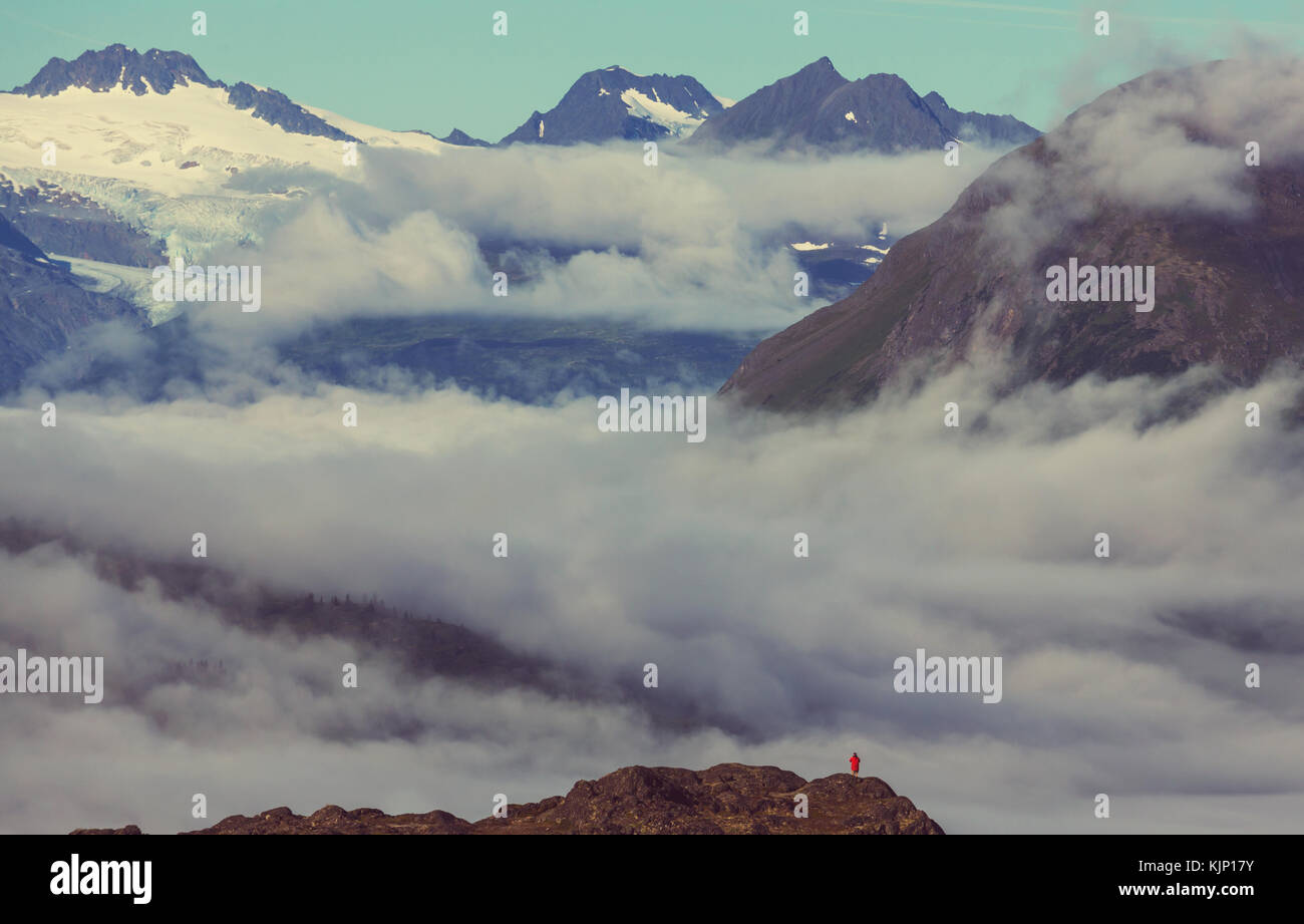 Mountains of Alaska in summer Stock Photo - Alamy