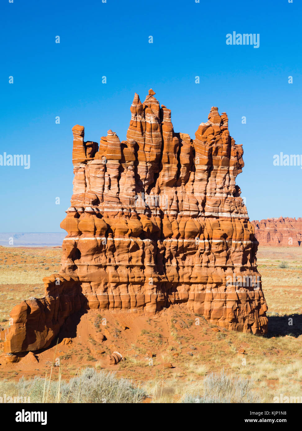 Morning view of a Moenave Sandstone formation in the Adeii Echii Cliffs ...
