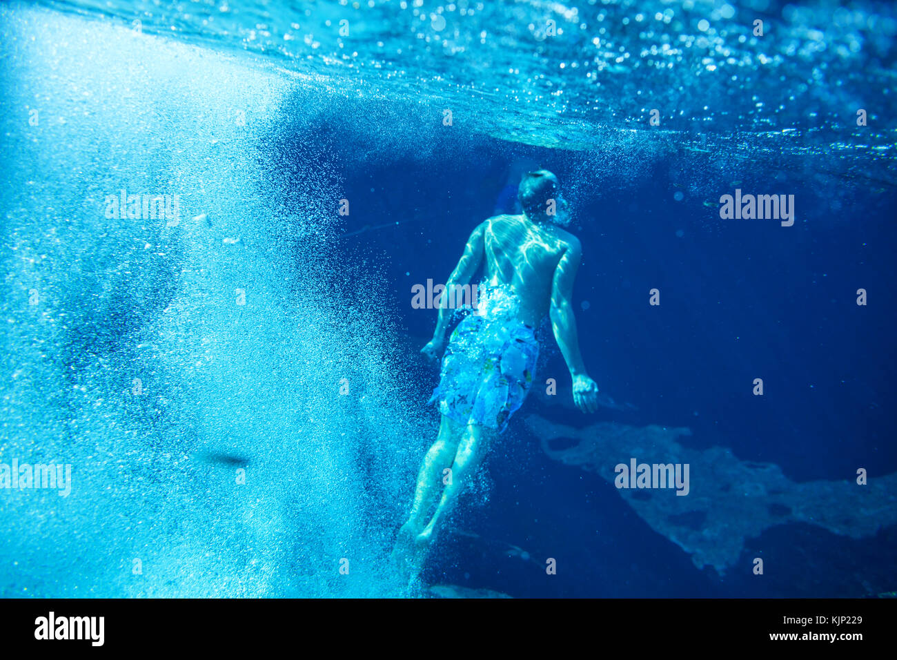 Mexican cenote underwater Stock Photo - Alamy