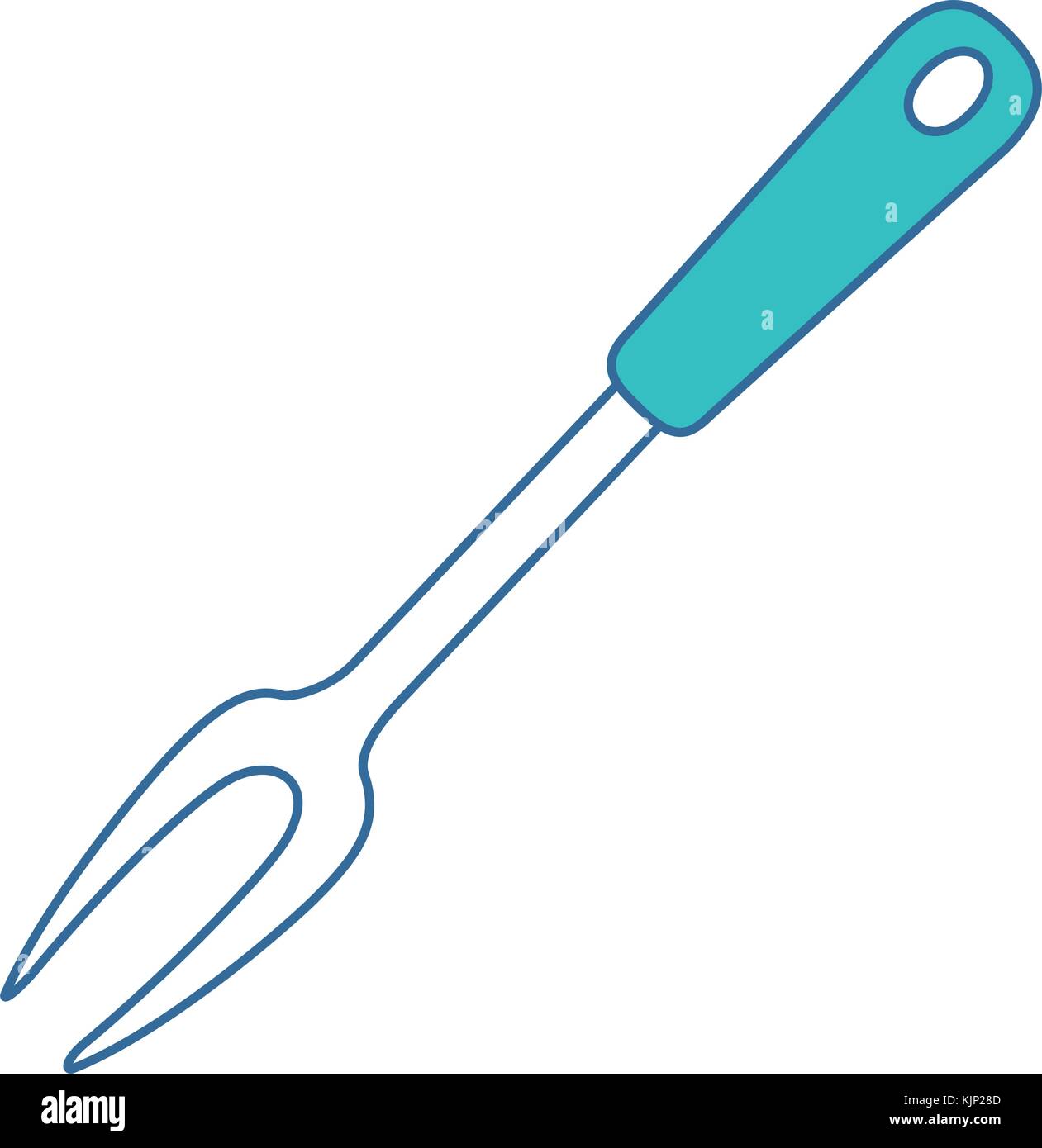 grill fork cutlery isolated icon Stock Vector Image & Art - Alamy