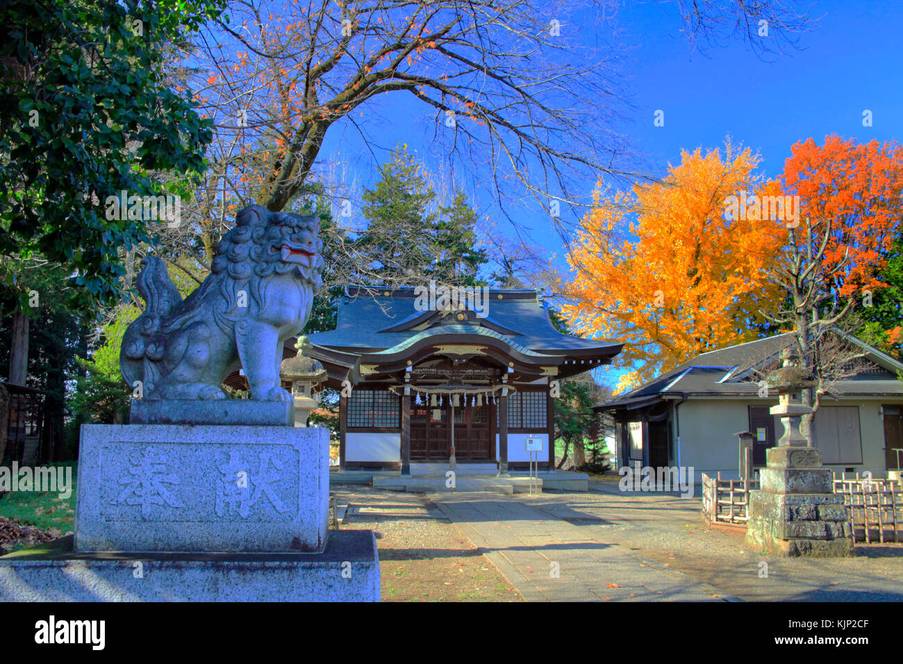 Suwa-Jinja Shrine in Higashimurayama city Western Tokyo Japan Stock ...