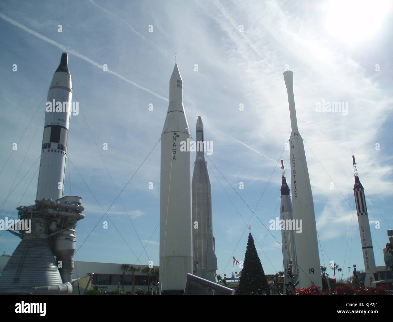 The Rockets Garden at Kennedy Space Center, Cape Canaveral Stock Photo ...